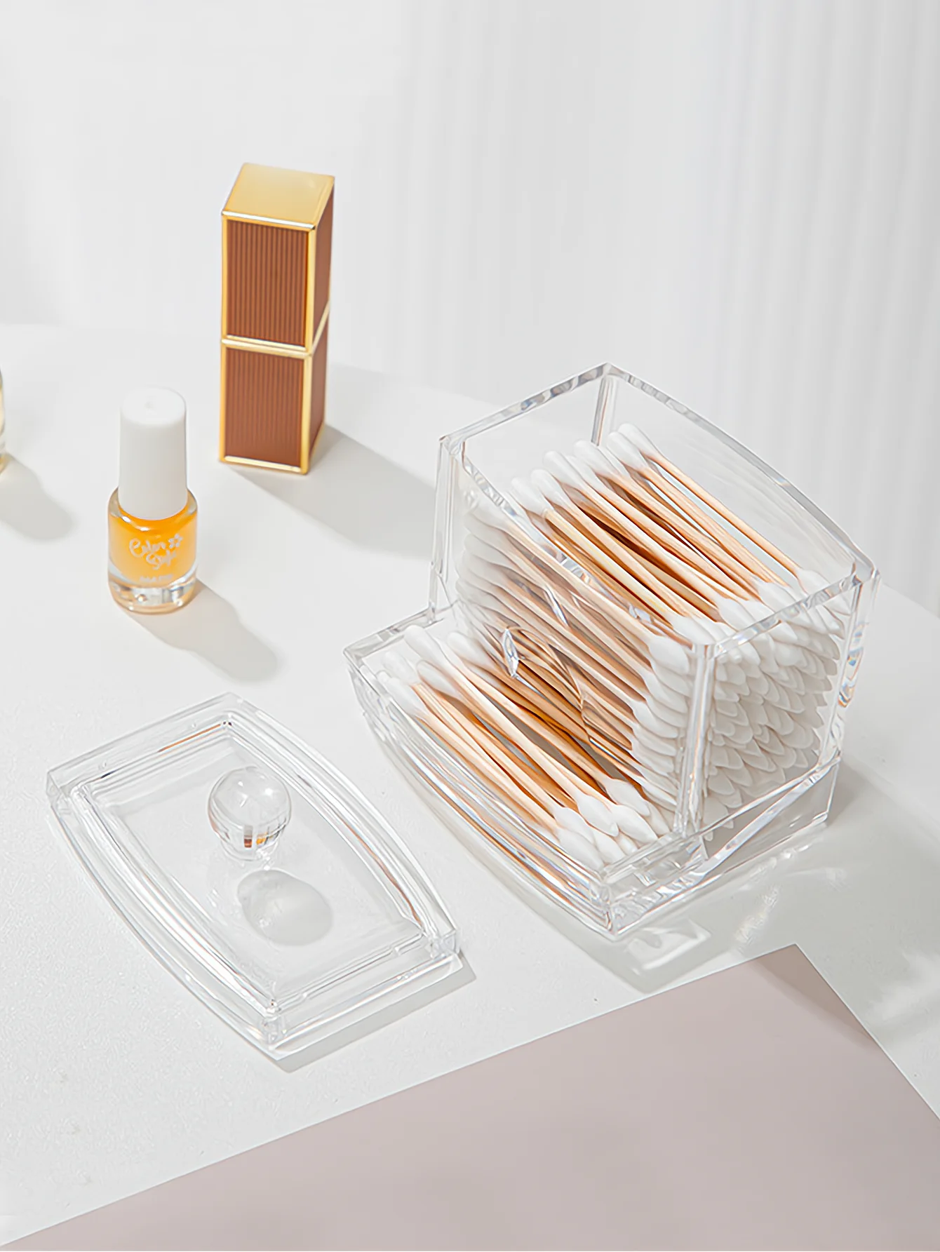 1PC-PS-Plastic-Cotton-Swab-Box-With-High-Appearance-Value-Transparent ...