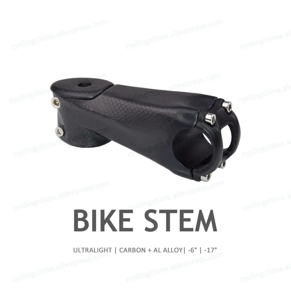 No-Logo-3K-Matte-Gloss-Full-Carbon-Fibre-Stem-Handlebar-Clamp-Diameter ...