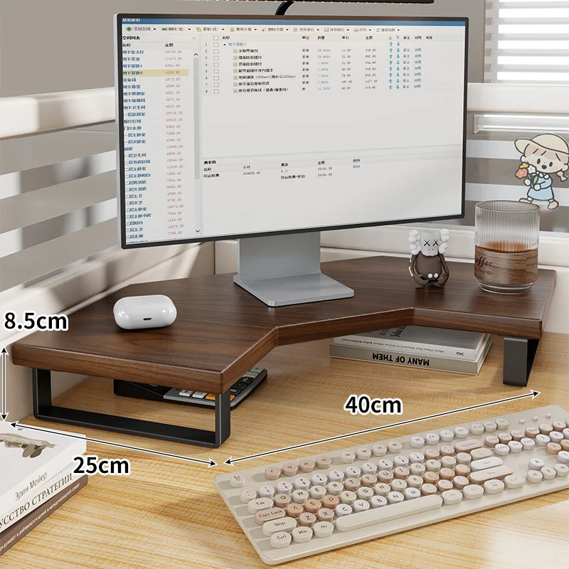 Corner Computer Riser L-Shaped Monitor Stand Monitor Storage Triangle ...