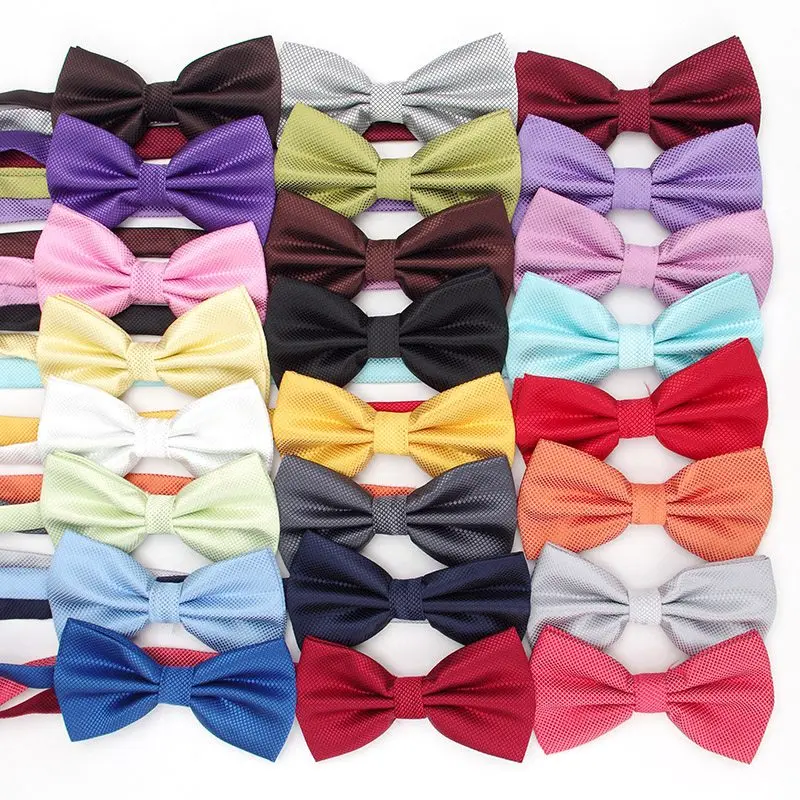 Men Bowties Solid Color Butterfly Wedding Necktie for Boys Girls Candy ...