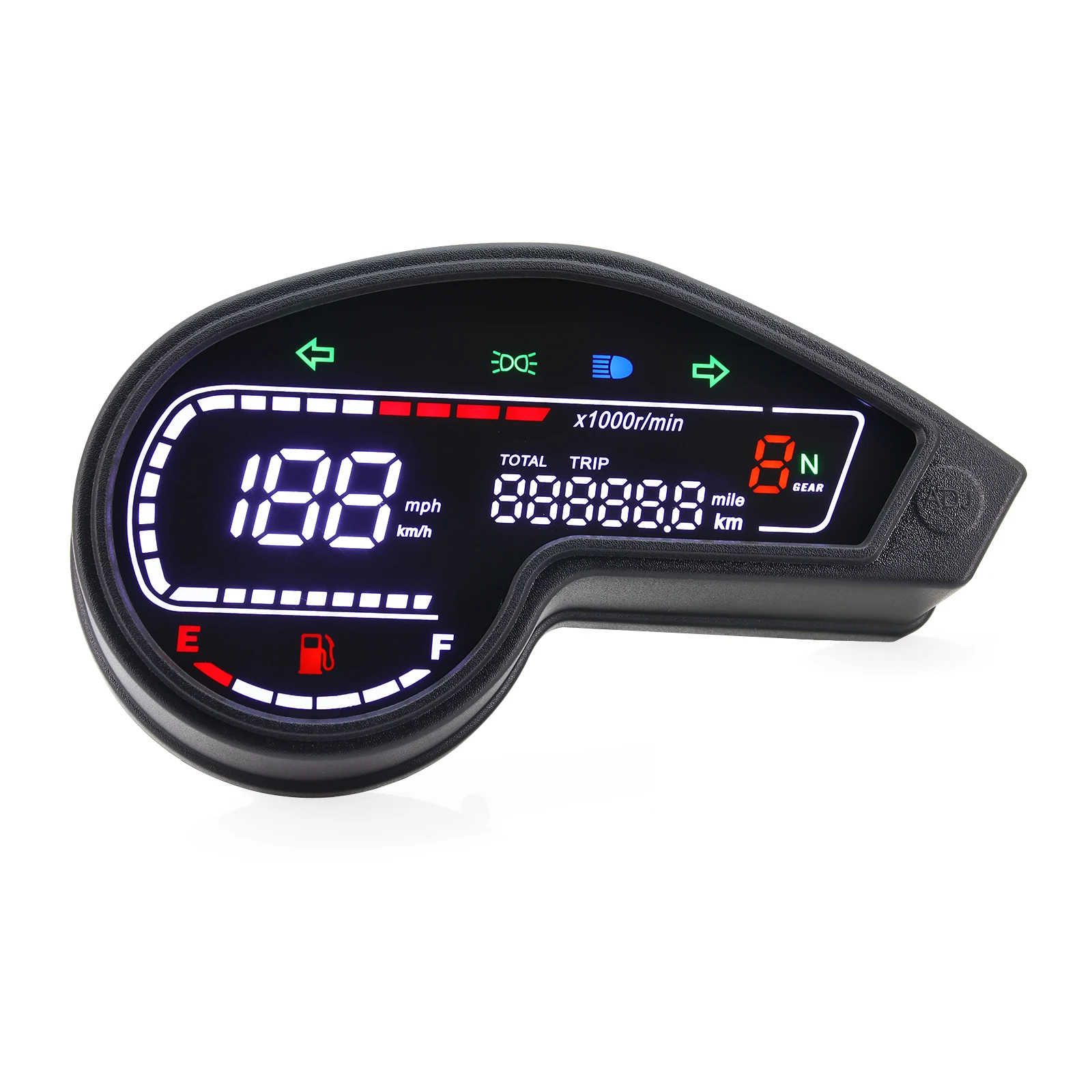 AD-Universal-Motorcycle-Speedometer-TRIP-ODO-Speed-Dashboard-Meter-Fuel ...