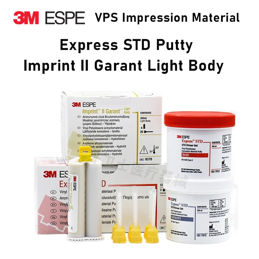 Material de impresión 3M Express STD VPS, masilla 7312, cuerpo ligero pesado, impresión II ...