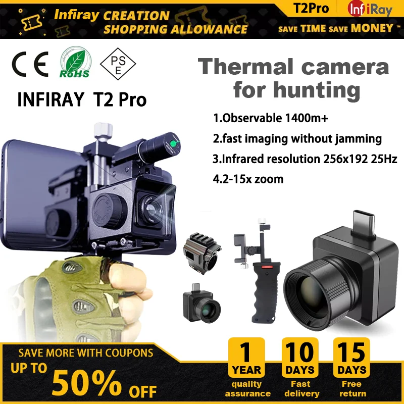 InfiRay Xinfrared T2 Pro Thermal imager For iOS & Android 256x192 25Hz ...