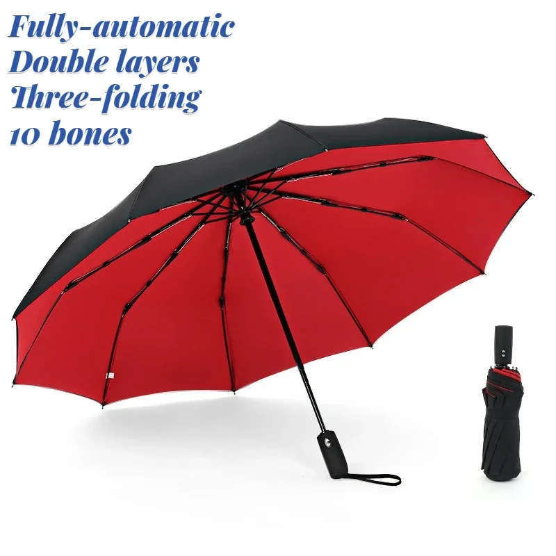 Double-Layer-Umbrella-Fully-Automatic-10K-Strong-Windproof-Rain ...