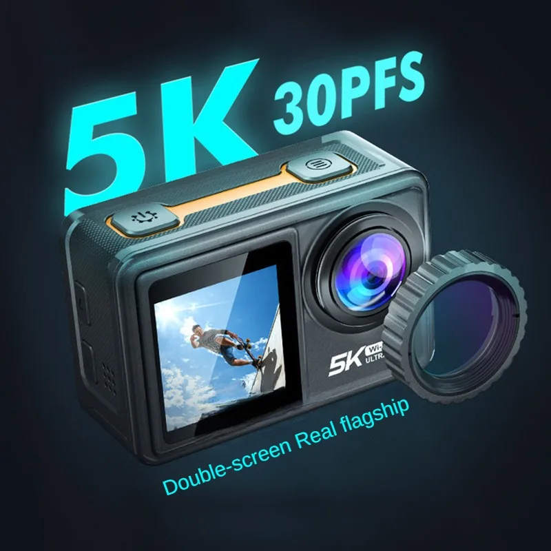 5K30FPS-Sports-Camera-HD-Dual-Color-Screen-Anti-Shake-Wireless-WIFI ...