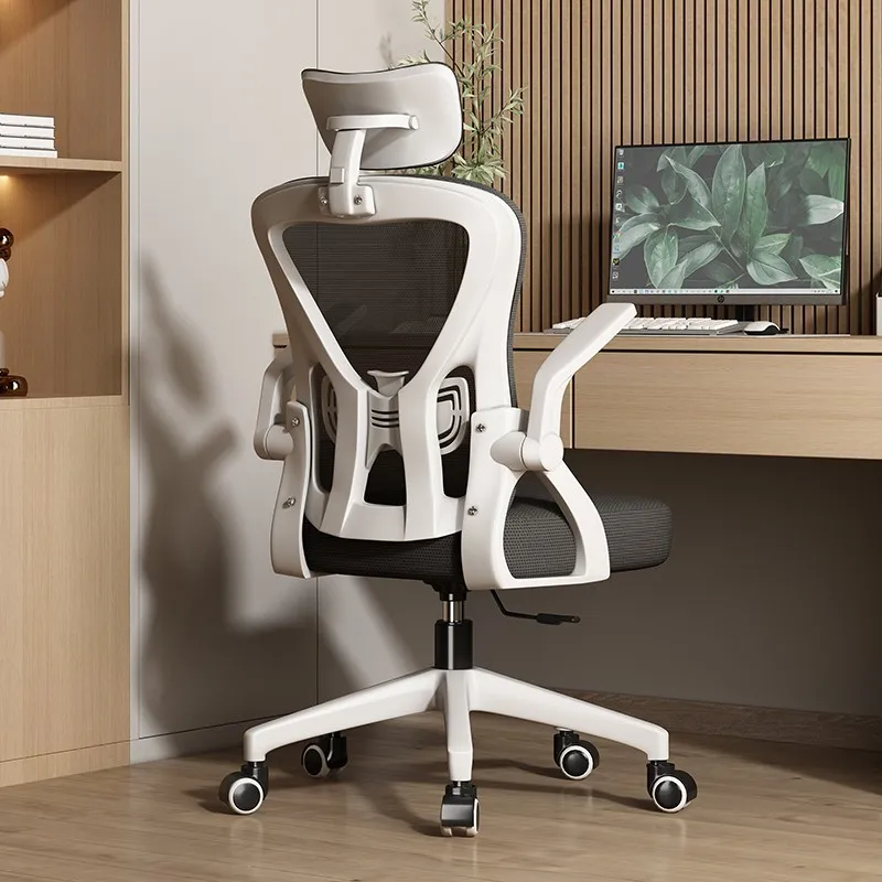 Handle-Pillow-Executive-Office-Chair-Wheels-Lumbar-Support-Mobile ...