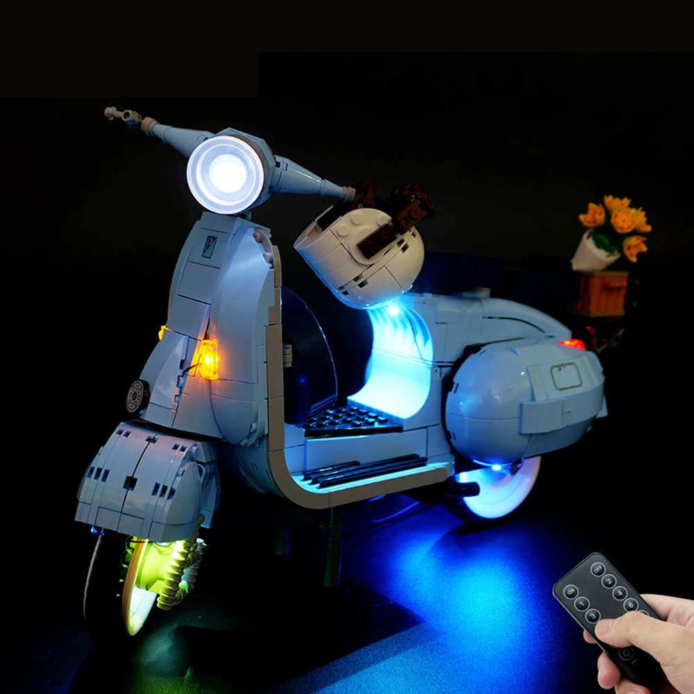 RC LED Light UP Lit For 10298 Vespa 125 Motorcycle Model Building ...