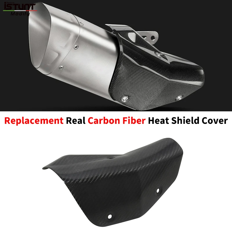 Motorcycle Exhaust Carbon Fiber Surface MufflerPipe Leg Protector Heat ...