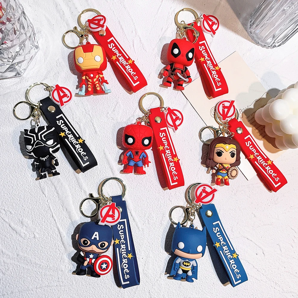 Cartoon-Marvel-Superheroes-Silicone-Keychains-Cute-Avengers-Pendant ...