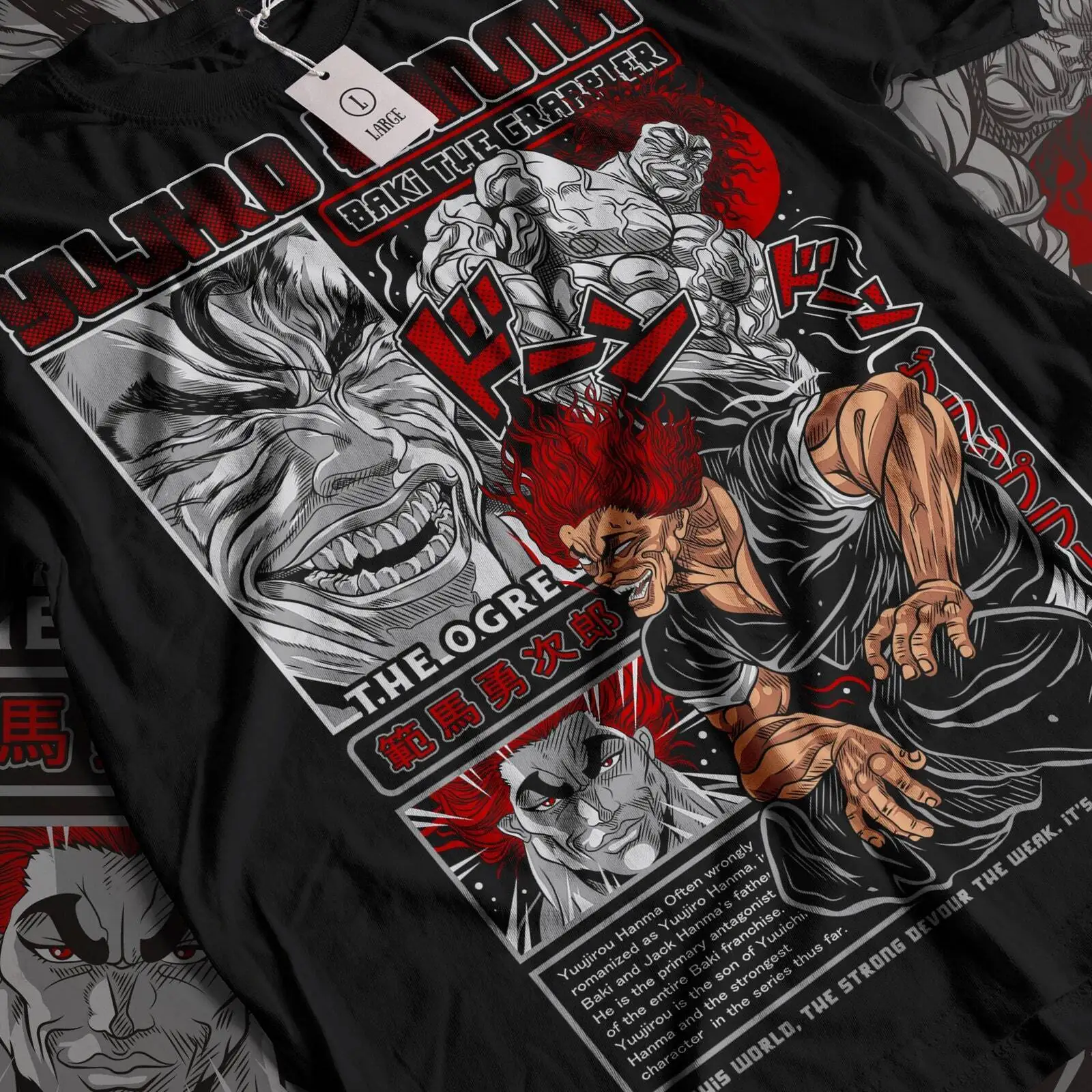 JACK-HANMA-Shirt-Baki-Hanma-Series-Anime-T-Shirt-Baki-the-Grappler ...