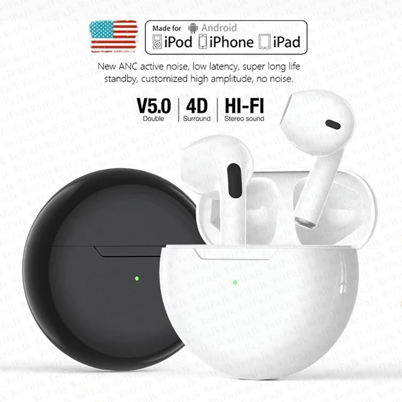 Original-Air-Pro-6-TWS-Wireless-Headphones-Bluetooth-Earphones-Mini ...