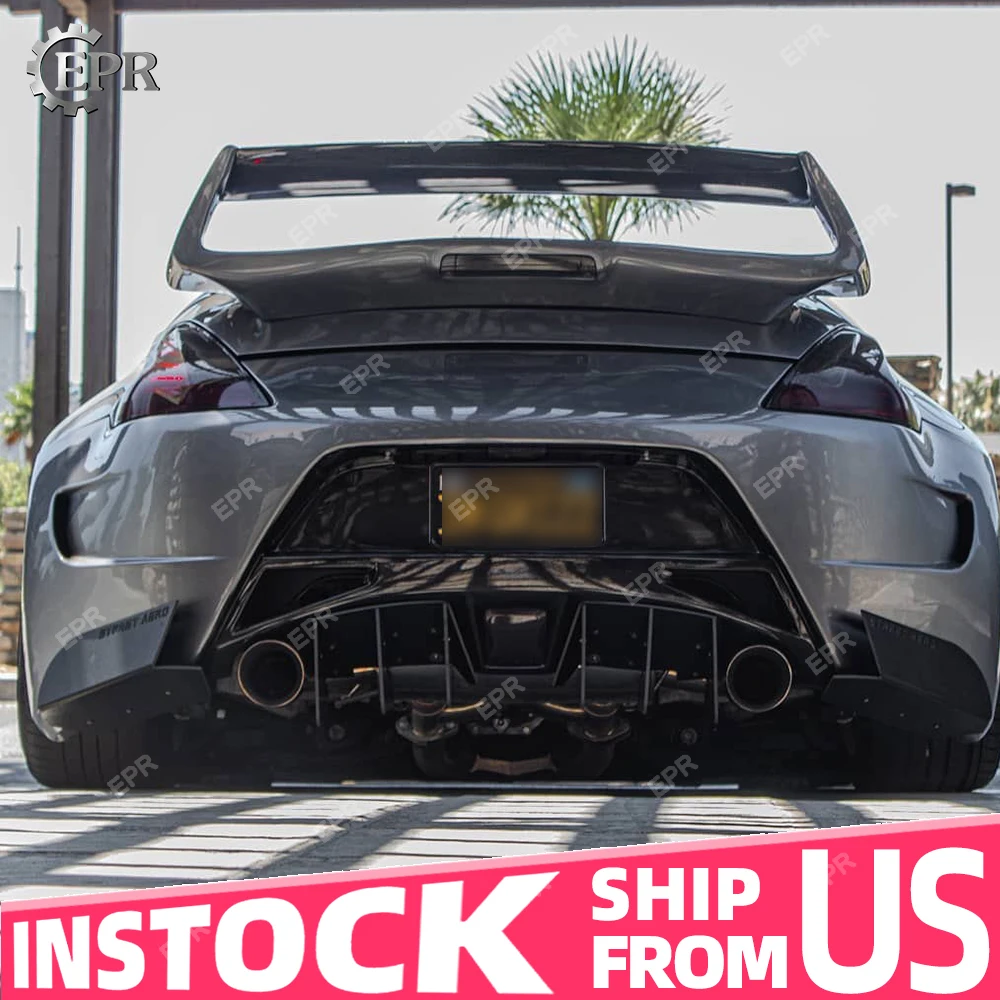 For Nissan 370Z Z34 Amuse FRP Rear Spoiler Trunk Wings Lip (With Brake ...