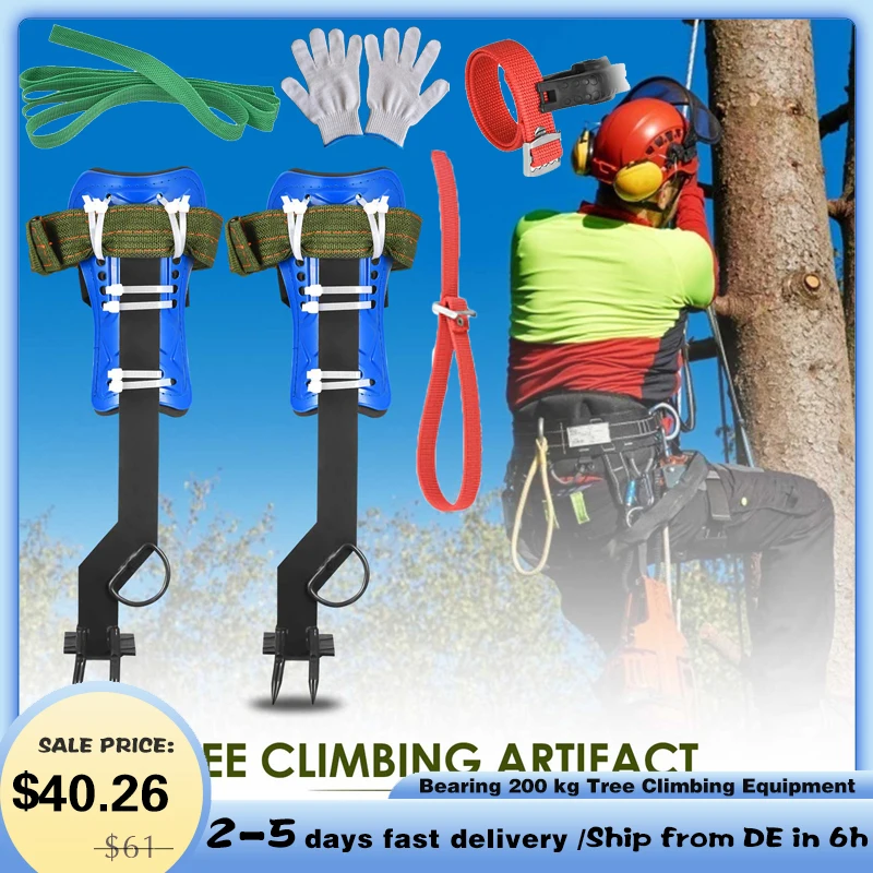 Tree-Climbing-Equipment-Tree-Climbing-Tool-Crampons-304-Stainless-Steel ...