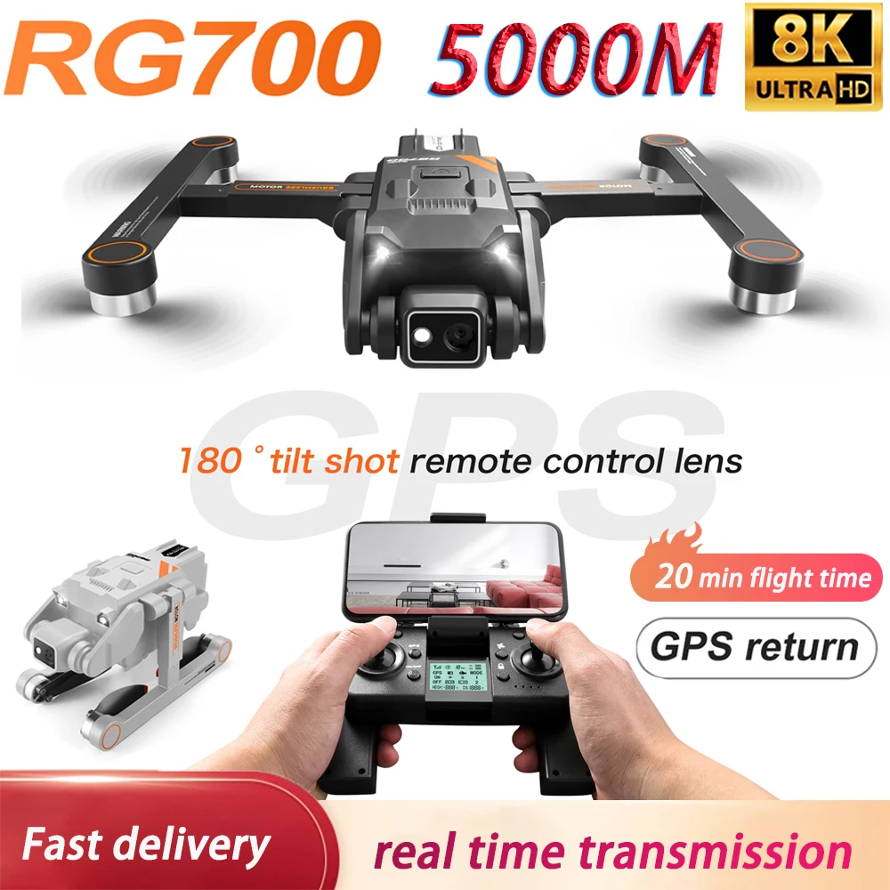 New-RG700-PRO-GPS-Drone-8K-Professional-HD-Dual-Camera-Obstacle ...