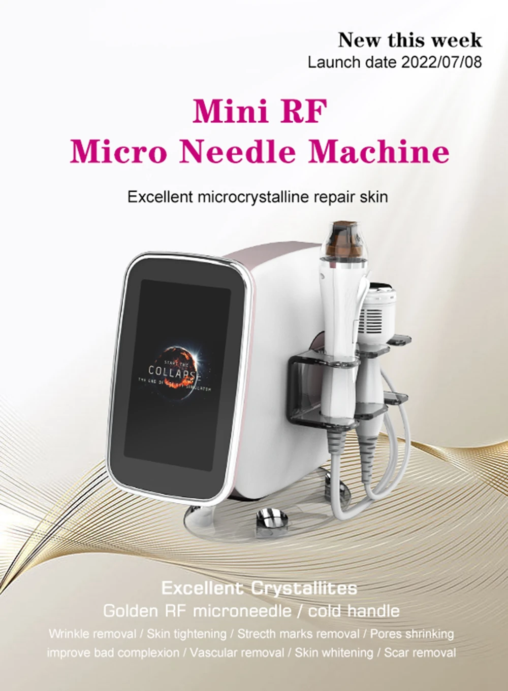 2023 RF Fractional Microneedle Machine 2 in 1 With Cold Hammer Radio ...