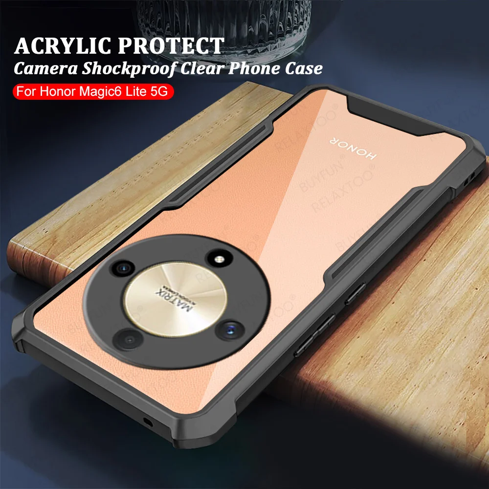 Acrylic-Clear-Hard-PC-Back-Cover-For-Honor-Magic6-Lite-Case-Camera ...