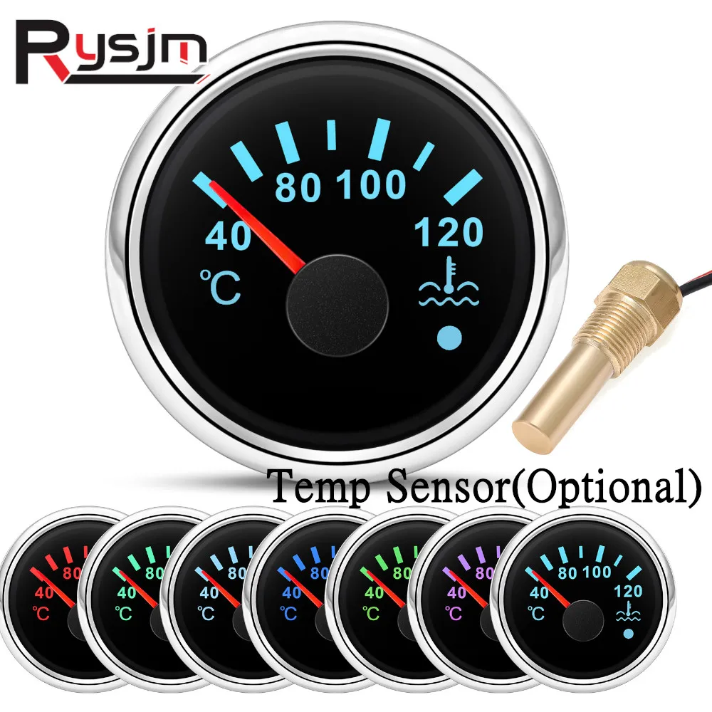 2-52mm-Water-Temperature-Gauge-With-Alarm-7-Colors-Backlight-40-120 ...
