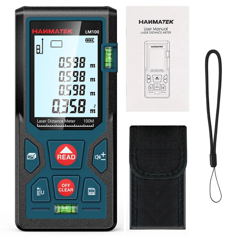 HANMATEK-LM50-LM100-Laser-Rangefinder-50M-100M-Laser-Digital-Laser ...