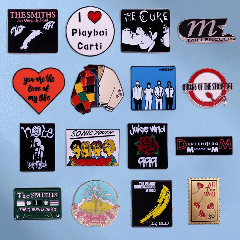 New-Rock-Band-Enamel-Pins-Music-Song-Badges-Fan-Collection-Medals-Denim ...