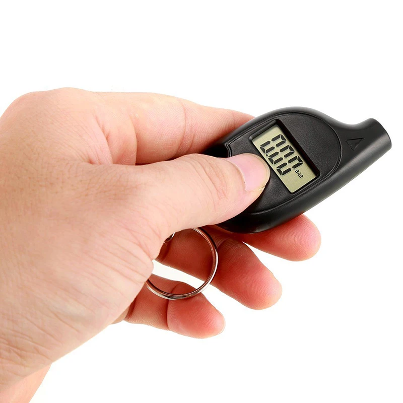 1~8PCS New Mini Keychain Style Tire Gauge Digital Lcd Display Car Tire ...