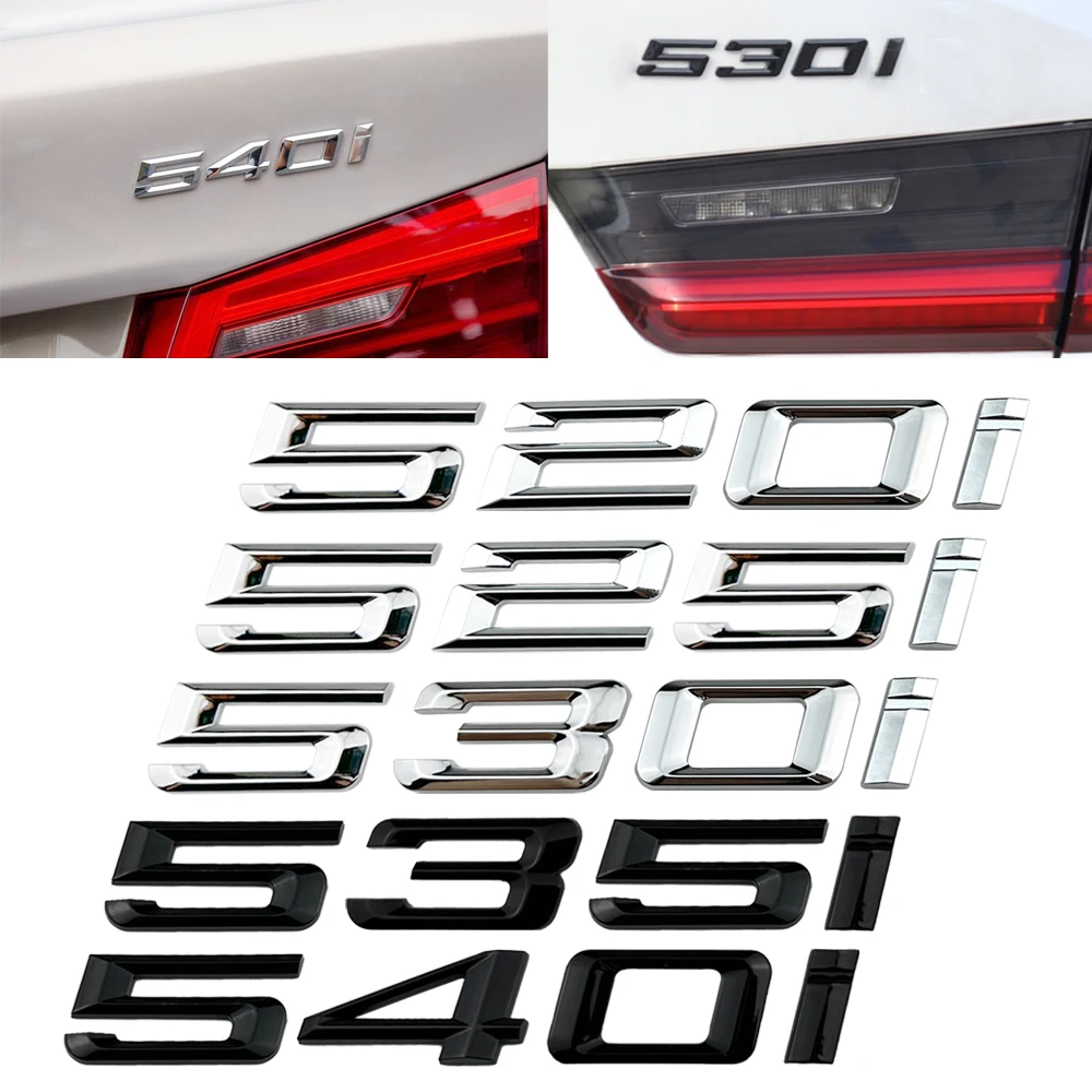 3D ABS Car Trunk Emblem Badge Logo For BMW 520i 525i 530i 535i 540i ...