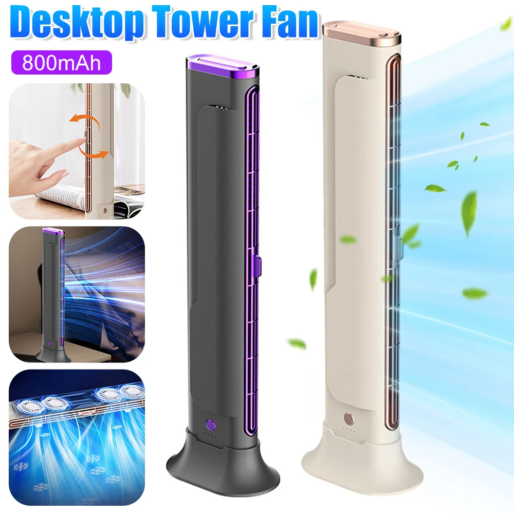 Desktop-Tower-Fan-Adjustable-Oscillating-Air-Conditioner-Fan-Summer ...