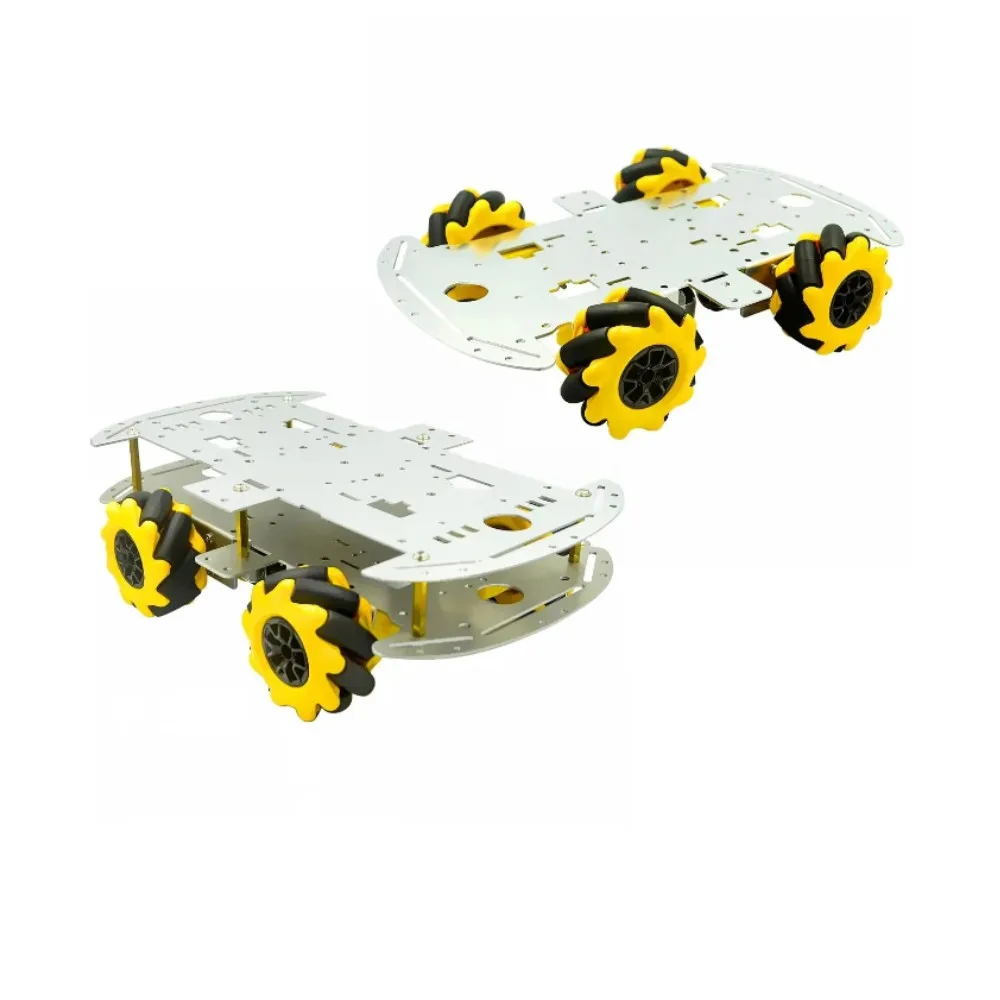 McNamum-wheel-aluminum-car-chassis-DIY-ultrasonic-intelligent-obstacle ...