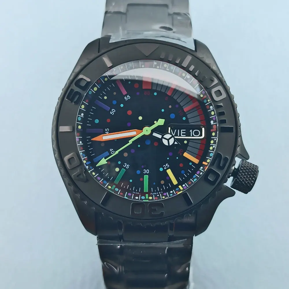 41mm Skx 007 Case Watch Case Stainless Steel Sapphire Convex Glass ...