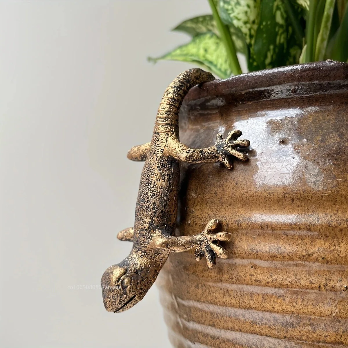 Planter Figurine, Plant Planter Gecko Hanging - Decorative Patio Art ...