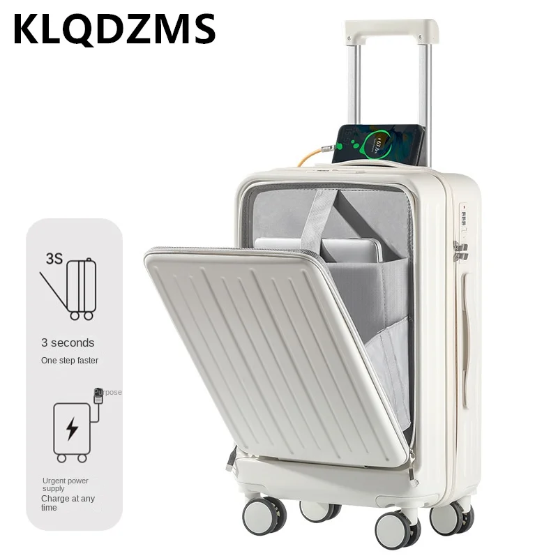 KLQDZMS-USB-Charging-Luggage-PC-Front-Opening-Boarding-Case-Tote-Travel ...