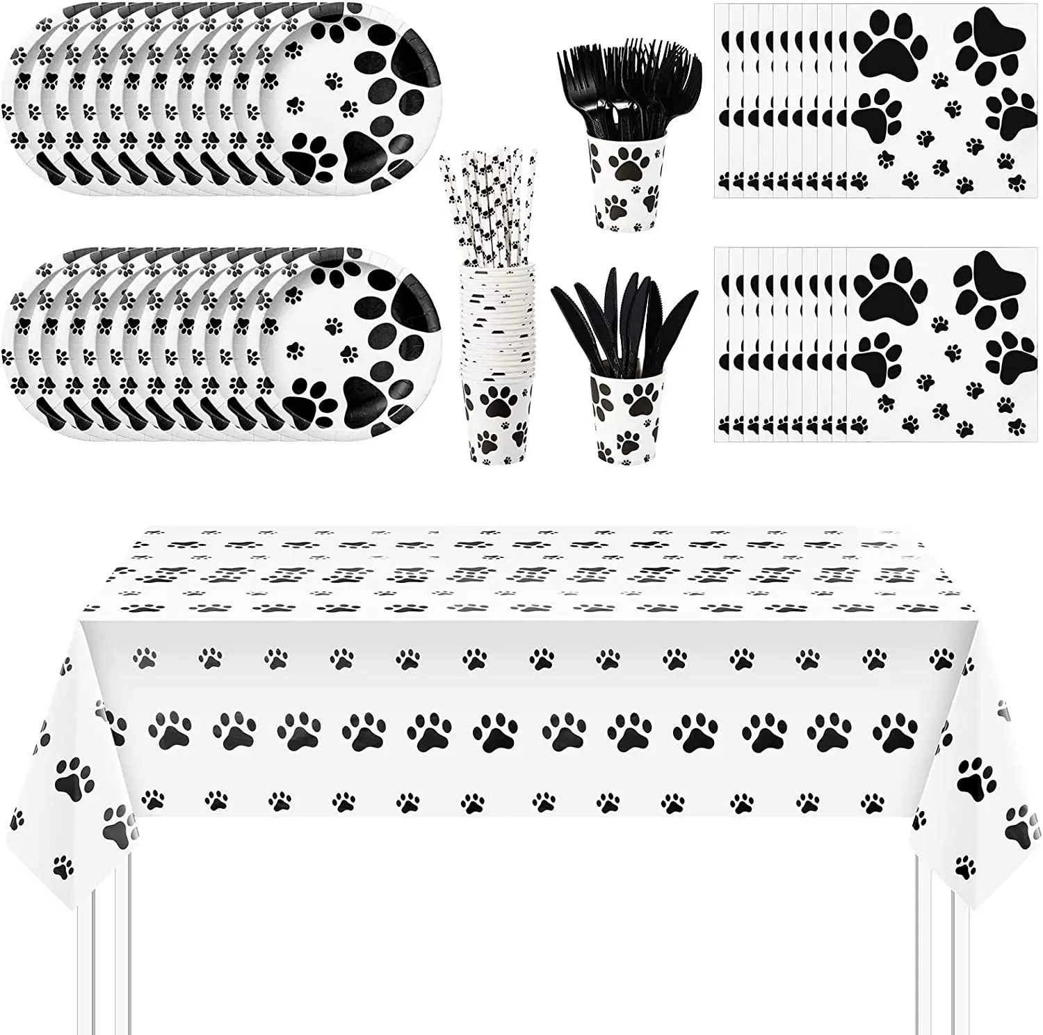 Puppy-Paw-Themed-Pet-Birthday-Party-Decorations-Dog-Paw-Party-Supplies ...