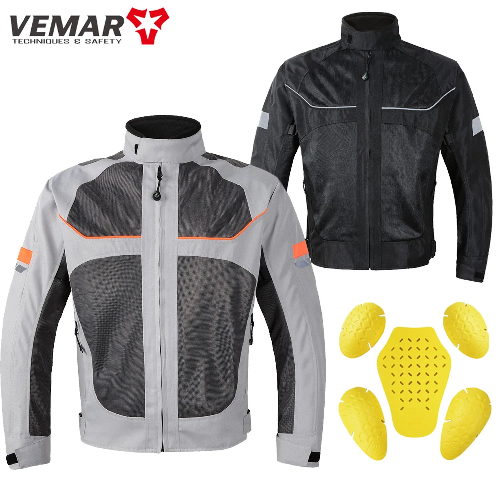 Lyschy Men Motorcycle Jacket Summer Moto Riding Jacket Breathable ...