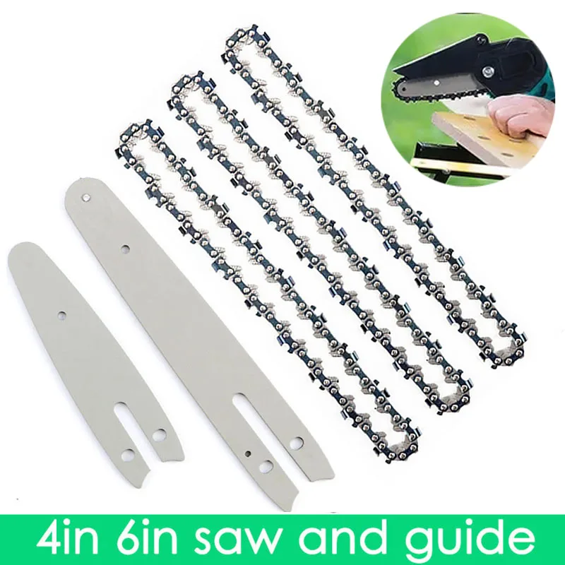 4-6-Inch-Mini-Chainsaw-Chain-Guide-Plate-Set-Cordless-Electric-Saw ...