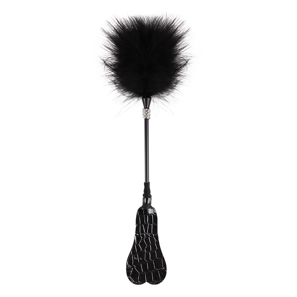 Faux Leather Feather Tickle BDSM Flogger Paddle Fetish Whip Adult Sex ...