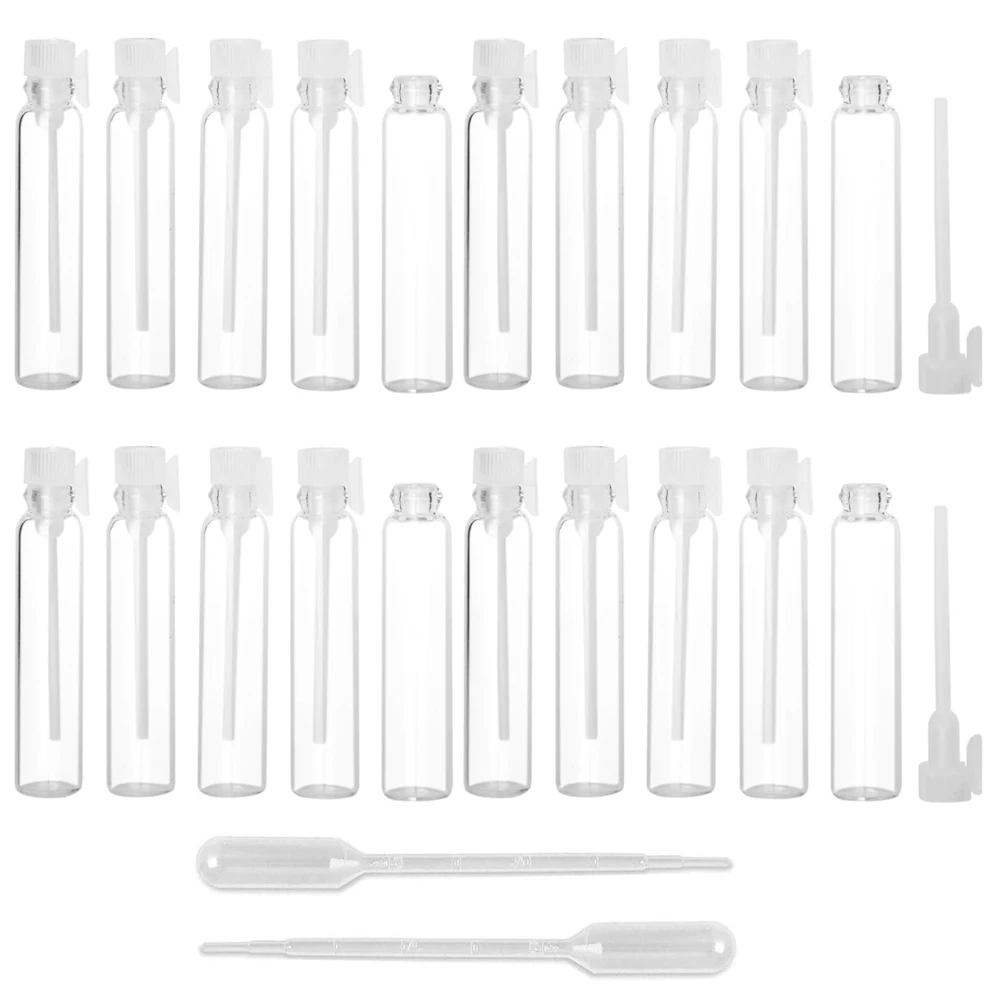 100PCS-1ml-2ml-3ml-Mini-Perfume-Sample-Bottle-Essential-Oil-Clear-Glass ...