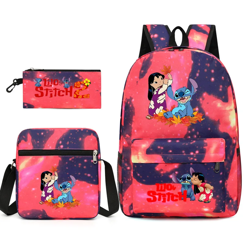 Disney-Mochilas escolares de Lilo y Stitch para niños, morral de viaje ...