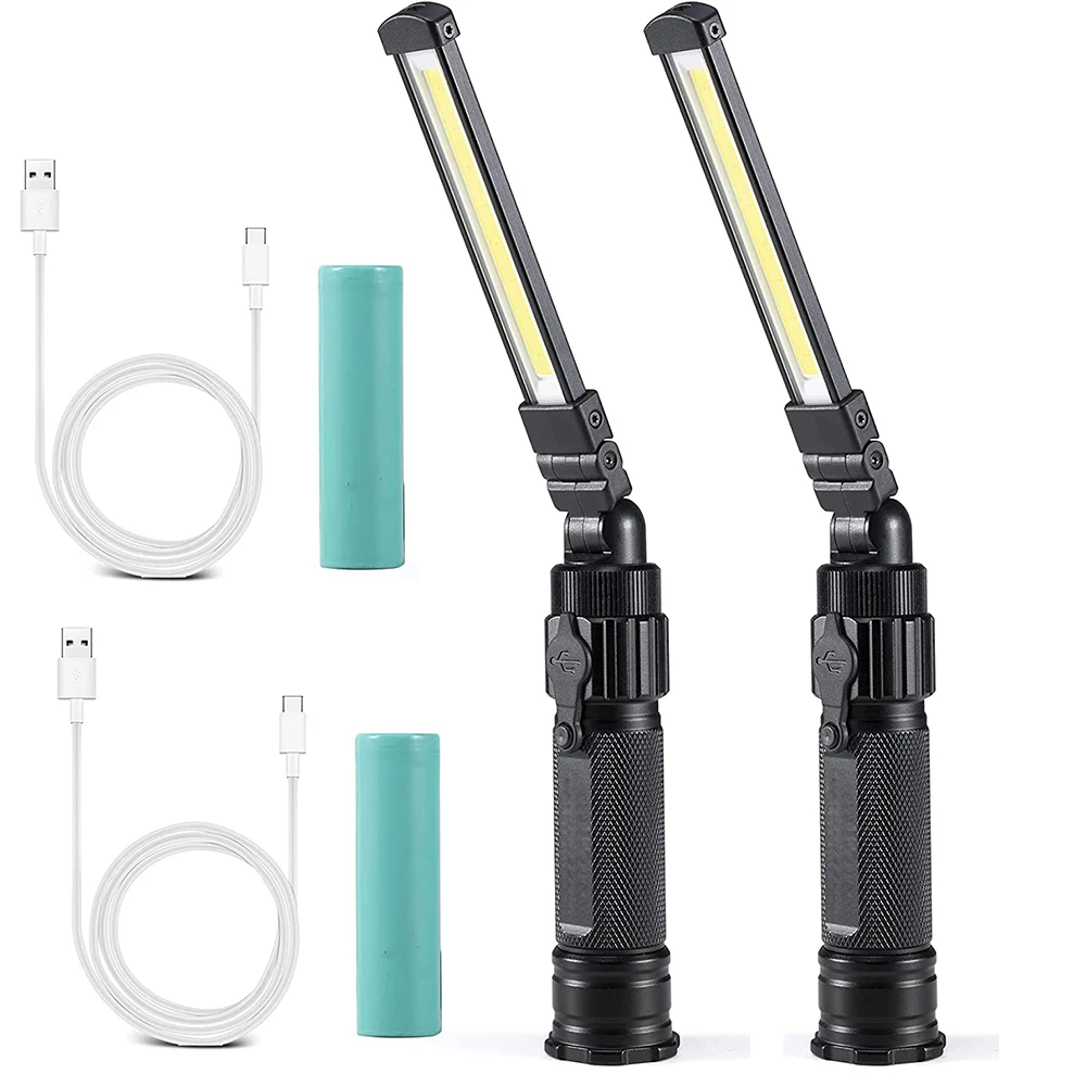 Foldable Flashlight Work Light Magnetic | Rechargeable Led Magnetic ...