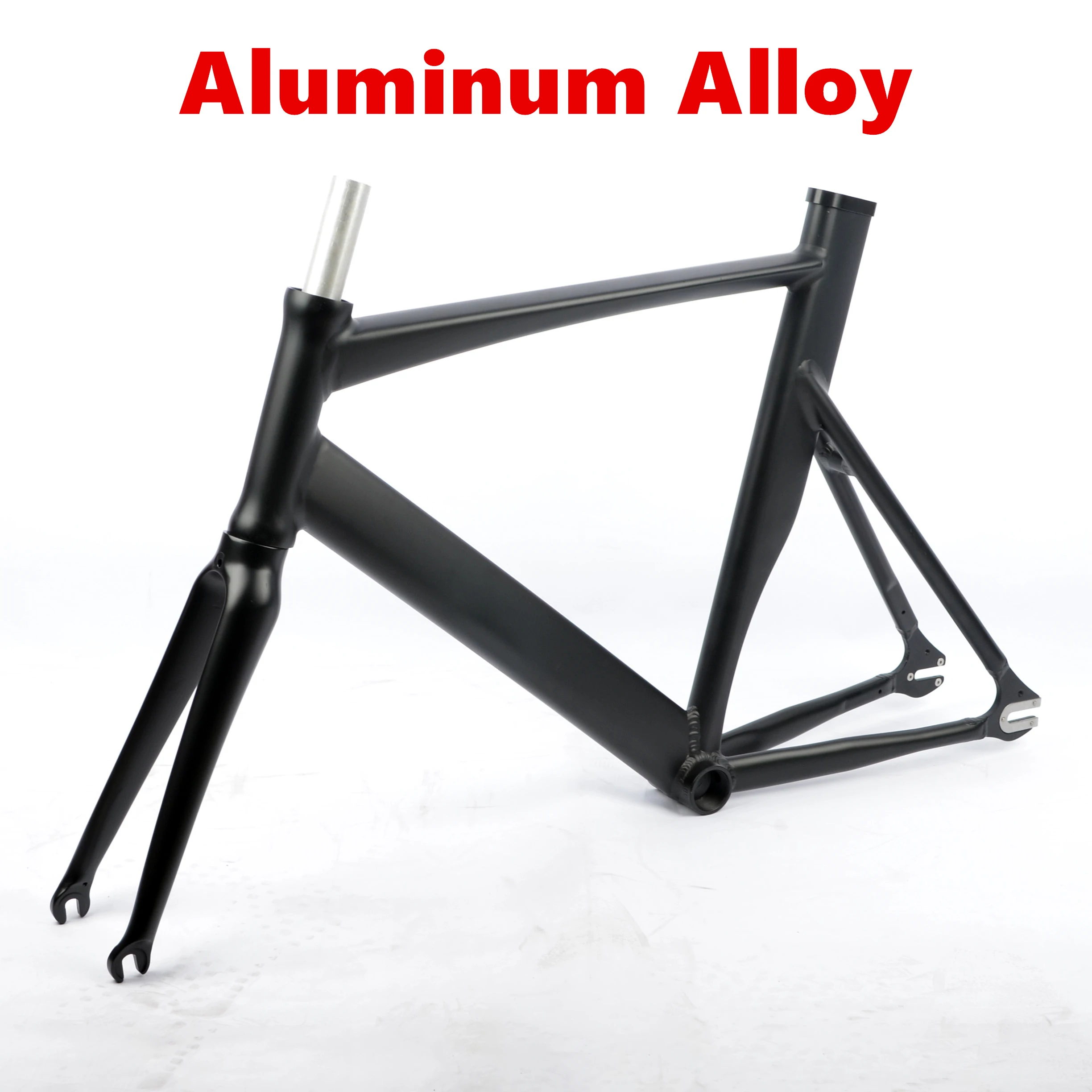 GRAY Bike Frame 20 Inch BMX Aluminum Alloy Fork Single Speed Fixed Gear ...