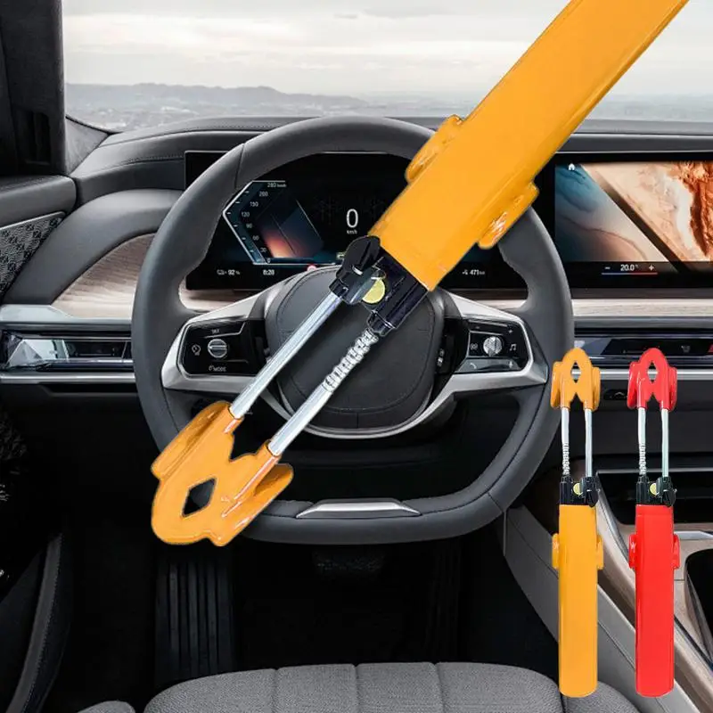 Vehicle-Anti-Theft-Security-Lock-With-Adjustable-Length-Clamp-Double ...