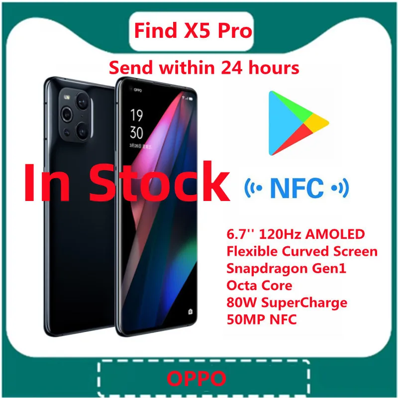 OPPO Find X5 Pro 5G MobilePhone 6.7'' 120Hz AMOLED Flexible Curved ...
