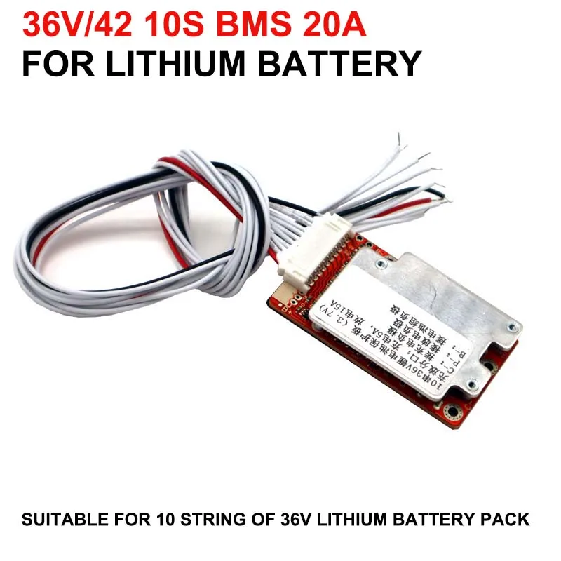 36v 42v 10 string BMS 20A Balance IC Protection Board PCB DIY 3.7v ...