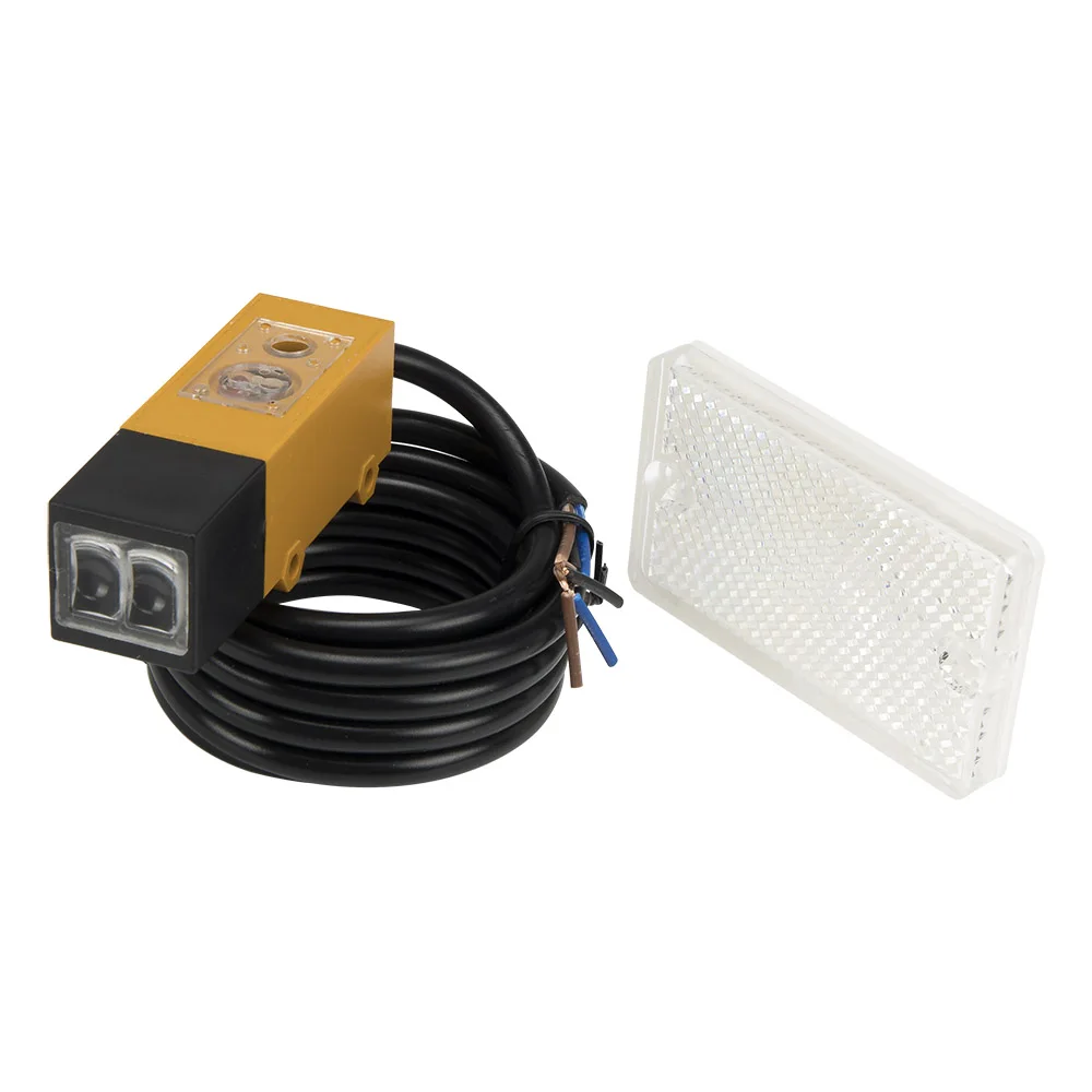 Sensor fotoeléctrico retrorreflectante serie E3S R2, 20x20x63mm, 2m, detección de E3S R2C1, E3S ...