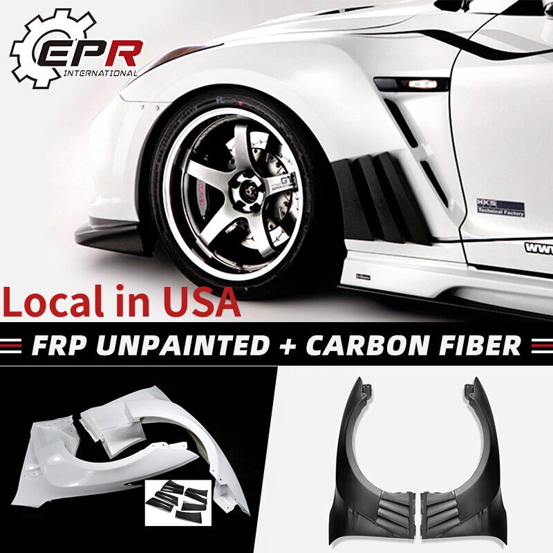 For-GT-R-R35-2013-Ver-VRS-Style-Fiber-Glass-Front-Fender-With-Carbon ...