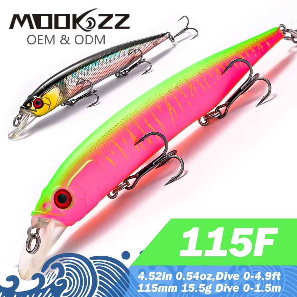 New-Floating-Minow-15-5g-115mm-Fishing-Lure-Cast-Deep-Bait-Crank ...