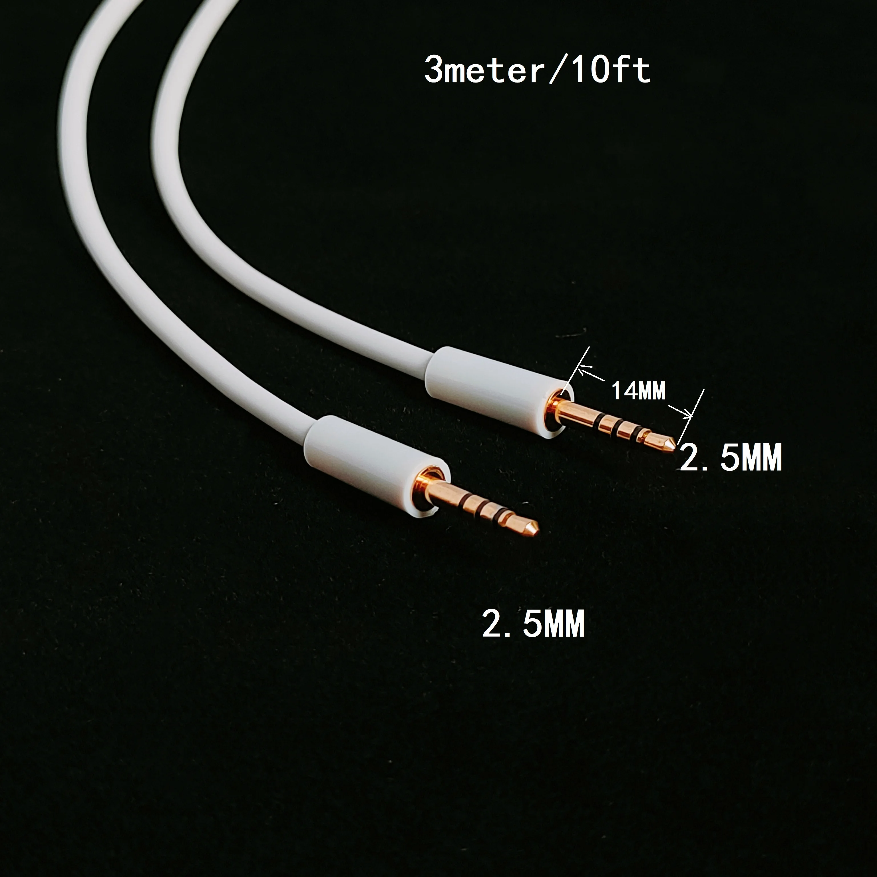 3meter-10ft-Male-to-Male-2-5mm-to-2-5mm-Stereo-Headset-Headphone-Jack ...