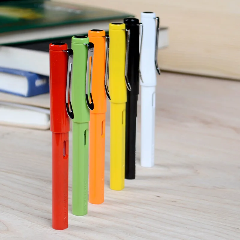 Jinhao-599-A-Cute-Colorful-Plastic-Calligraphy-Pen-1-0mm-Curved-Tip ...