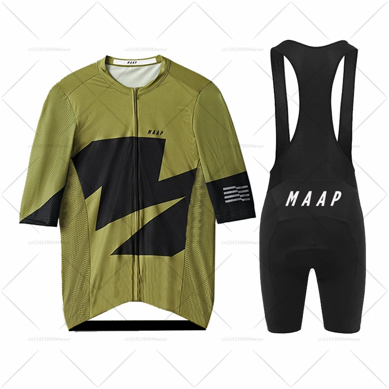 2022 MAAP Cycling set 통기성 짧은 소매 저지 도로 자전거 의류 빠른 건조 자전거 의류 MTB uniforme ...