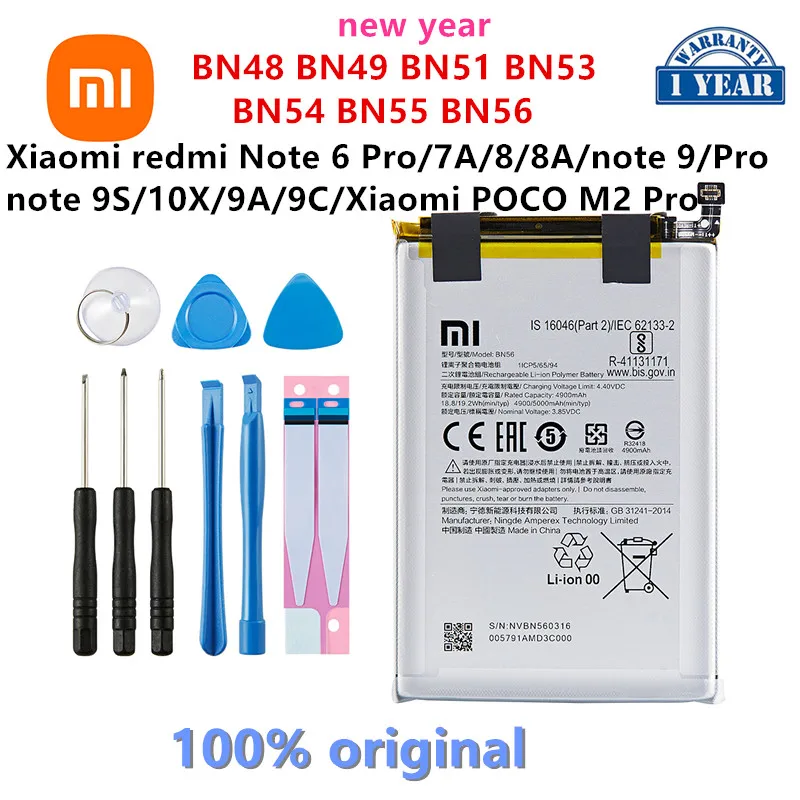 Xiaomi Orginal Bn48 Bn49 Bn51 Bn53 Bn54 Bn55 Bn56 Battery For Xiaomi ...