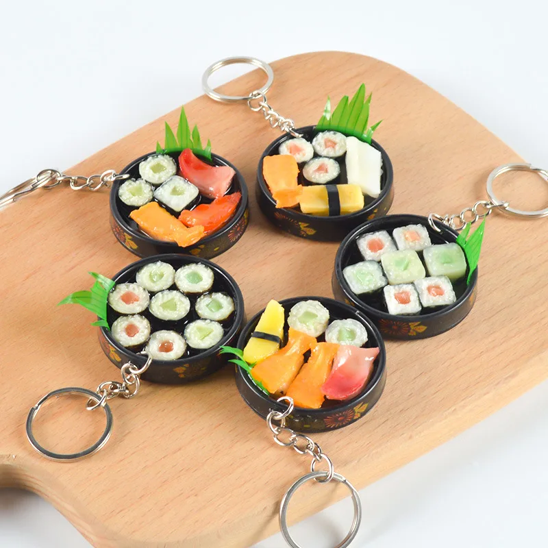 1PC-Simulation-Sushi-Keychain-Mini-Sushi-Seafood-Tempura-Lunch-Box ...