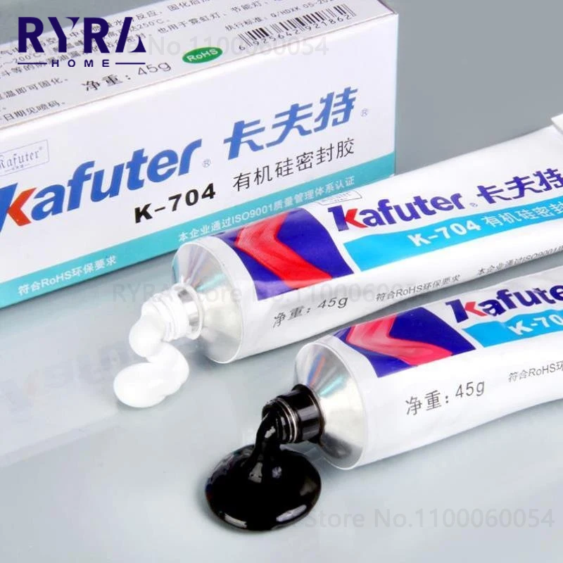 K704 Silicone Rubber K-704B White Fixed Silicone Rubber Sealant Components RTV Silicone CPU ...